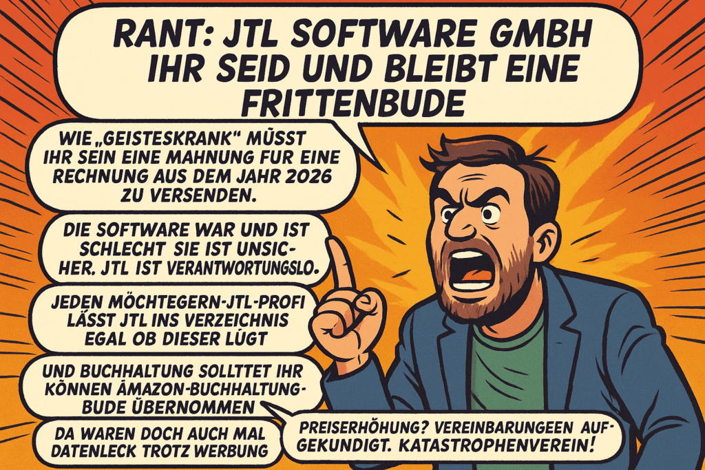 Rant: JTL-Software GmbH – ihr seid und bleibt eine Frittenbude - wortfilter.de - Der Marktplatz Blog